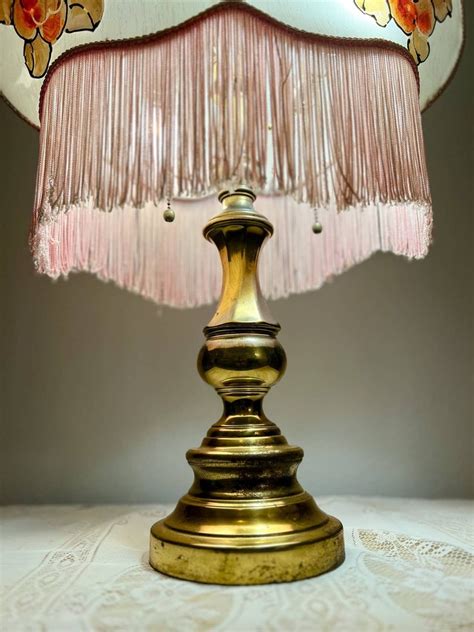 Double Socket Pull Chain Lamp With Victorian Lampshade Etsy