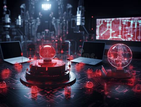 Technology And Engineering Concept Hacker Attack System Red Alert Sign