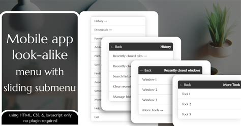 📱app Like Menu With Sliding Submenu Is Ezier Than I Thought