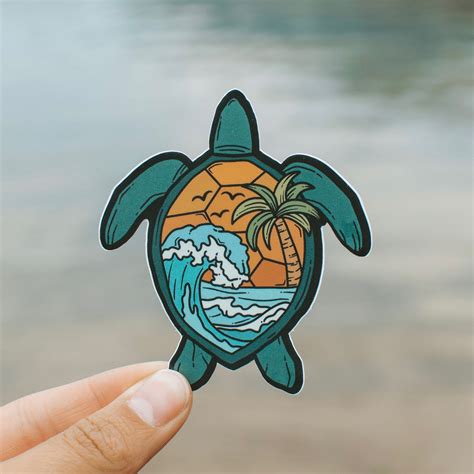 Sea Turtle Sticker Roaming Heart™ Design