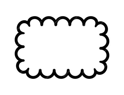 Premium Vector Rectangle Scalloped Frame Scalloped Edge Square Shape