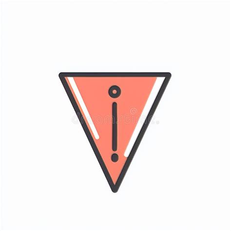 Caution Icon In Line Style Risk Sign Warning Exclamation Mark Thin