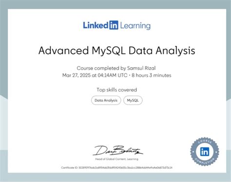 Sql Dataanalytics Mysql Businessintelligence Learningjourney Samsul Rizal