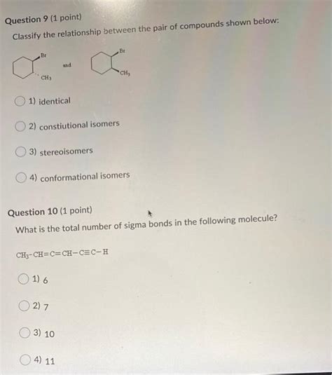 solved question 9 1 point classify the relationship