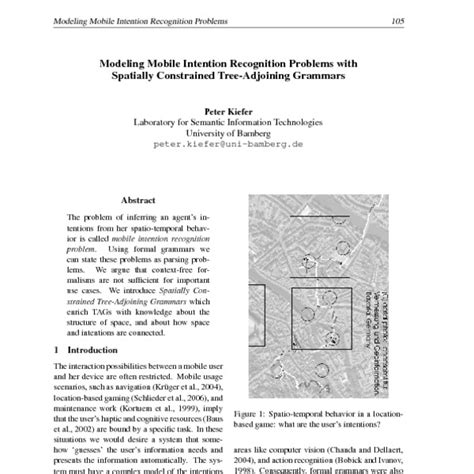 Modeling Mobile Intention Recognition Problems With Spatially Constrained Tree Adjoining