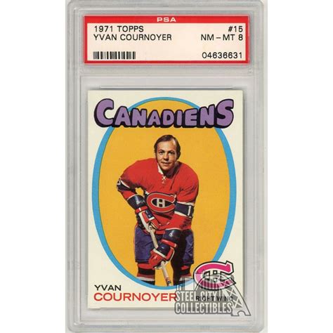 Yvan Cournoyer 1971 Topps Card 15 Psa 8 Nm Mt Steel City Collectibles