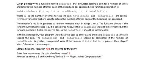 solved q3 [4 points write a function named cointoss that