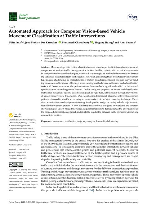 pdf automated approach for computer vision based vehicle movement