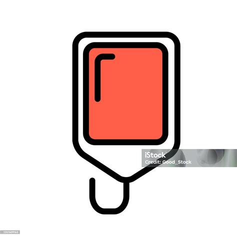 블러드 백 최소한의 흑백 윤곽선 아이콘 플랫 벡터 그림입니다 흰색으로 격리됩니다 스며든에 대한 스톡 벡터 아트 및 기타 이미지