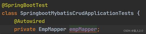 could not autowire no beans of ‘empmapper‘ type found 问题 could not