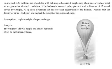 solved coursework 3 6 balloons are often filled with helium