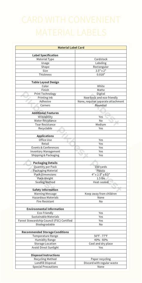Streamline Organization With Labeled Cards Excel Template Free Download Pikbest