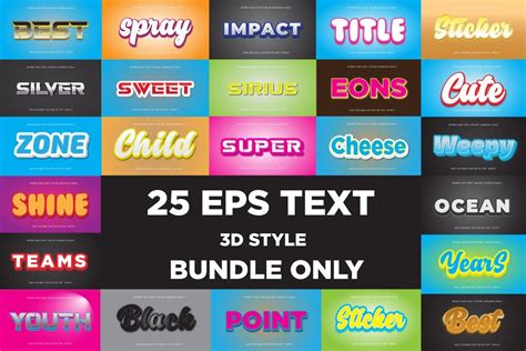Eps Text Effect Editable Bundle Bundle Creative Fabrica
