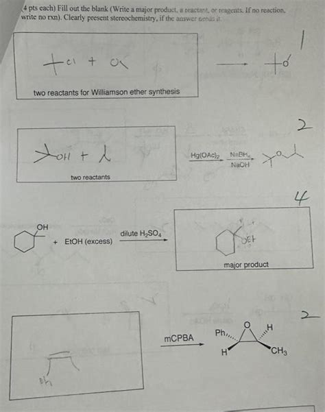 solved 4 pts each fill out the blank write a major