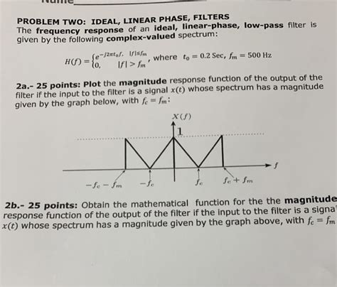 solved problem two ideal linear phase filters the