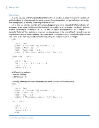ITP Lecture Recursion PDF
