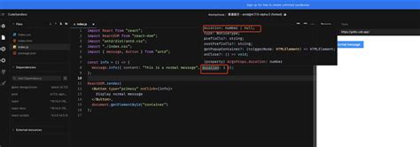 Bugmessage Typescript Definition Error · Issue 32523 · Ant Design