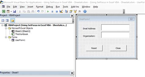 How To Use Setfocus Vba In Excel