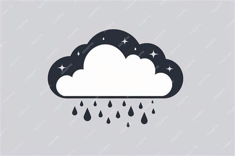 Premium Photo Rain Icon In Trendy Flat Style Isolated On Grey Background