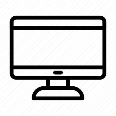 Monitor Computer Screen Display Lcd Icon Download On Iconfinder