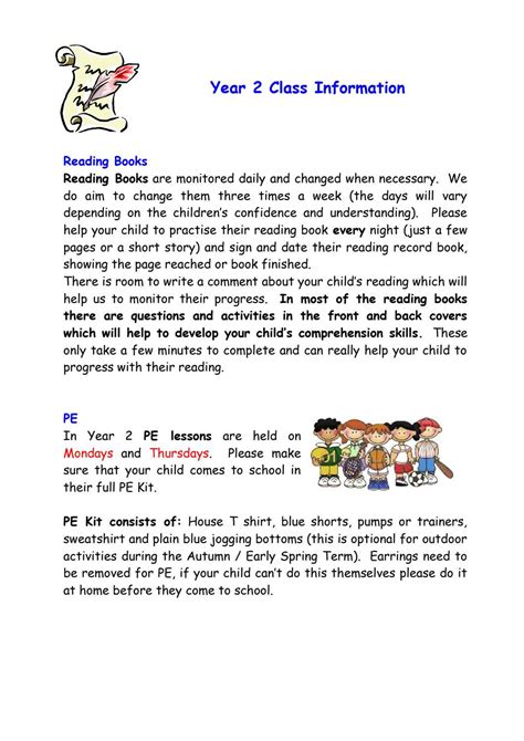 Year 2 Class Information By Schudio Issuu