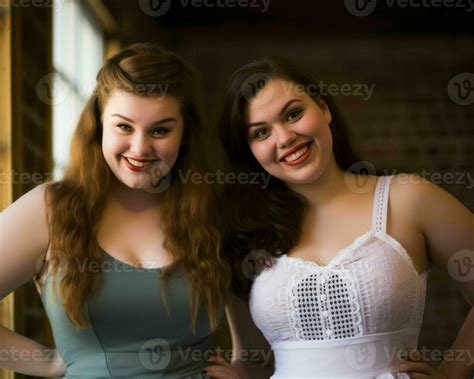 Two Women Standing Next To Each Other Generative Ai Stock Photo At Vecteezy