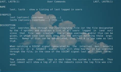 Last Command In Linux With Examples View History Of User Logins