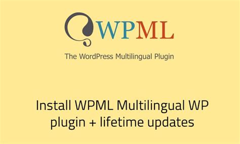 Install And Activate Original Wpml Multilingual Plugin With Lifetime