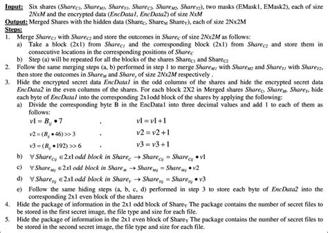 Hiding The Encrypted Data In The Shares Algorithm Download Scientific