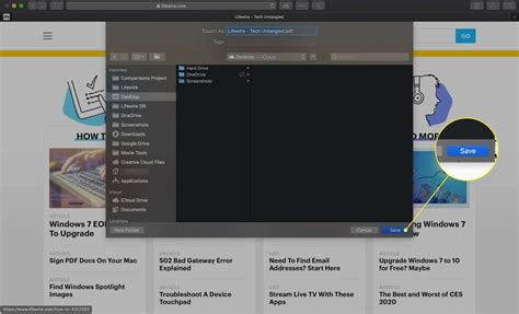 How To Save A Web Page As A PDF In Safari On The Mac