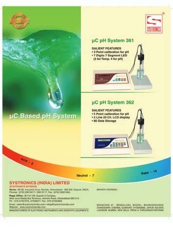Systronics Ph Meter 1 Kg Model Name Number 362 At ₹ 23000 Piece In Mumbai