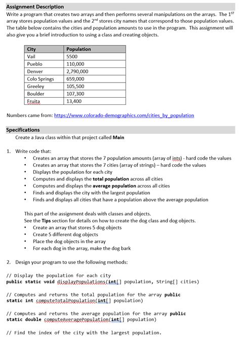 Solved Assignment Description Write A Program That Creates