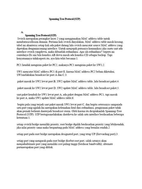 spanning tree protocol pdf