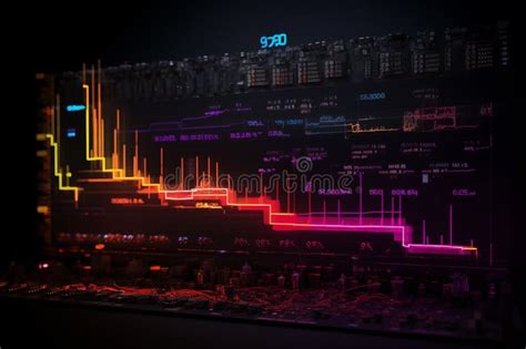 Digital Diagram Financial Graphs With Numbers And Calculations