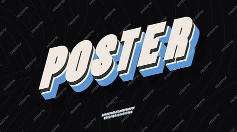 Premium Vector 3d Resample Font Effect Vector
