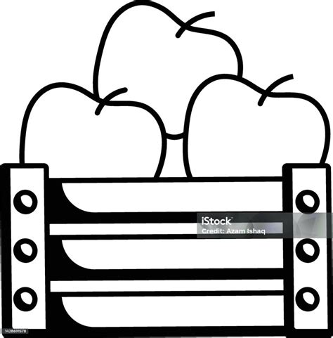 빨간색과 녹색 사과 벡터 아이콘 디자인 가을 또는 가을 활동 기호 낙엽 날씨 기호 수확 시즌 요소 스톡 일러스트레이션 나무 상자 과일 바구니 개념 건강한 식생활에 대한 스톡
