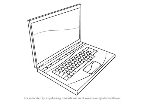 learn how to draw a laptop computers step by step drawing tutorials