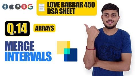 Merge Intervals Love Babbar Dsa Sheet Q14 Arrays Leetcode 56 Youtube