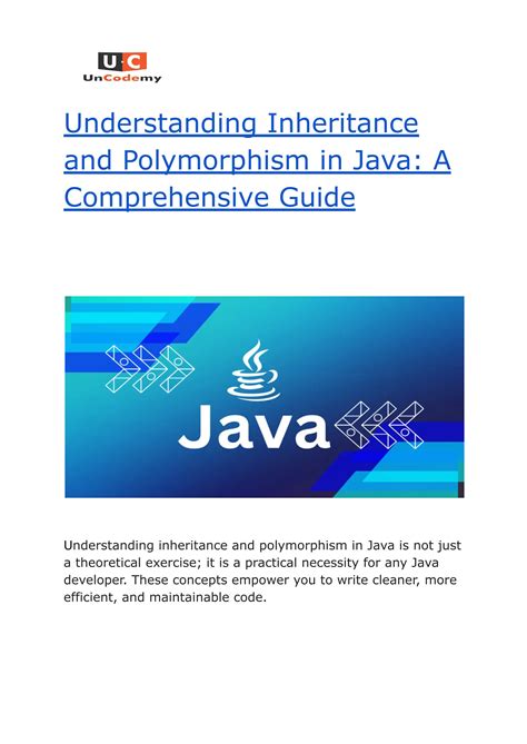 inheritance and polymorphism in java pdf