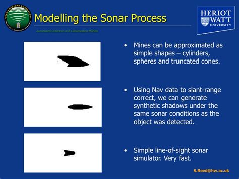 Ppt A Model Based Approach To The Detection And Classification Of Mines In Side Scan Sonar