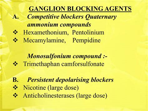 Ganglionic Stimulants And Blockers Suffi Pptx