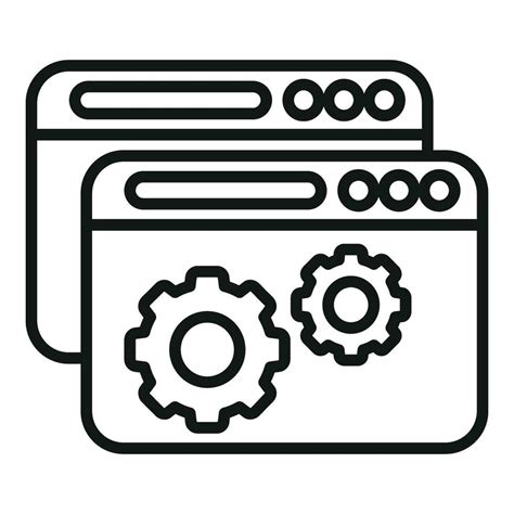 web secure api icon outline vector interface hosting 35018765 vector