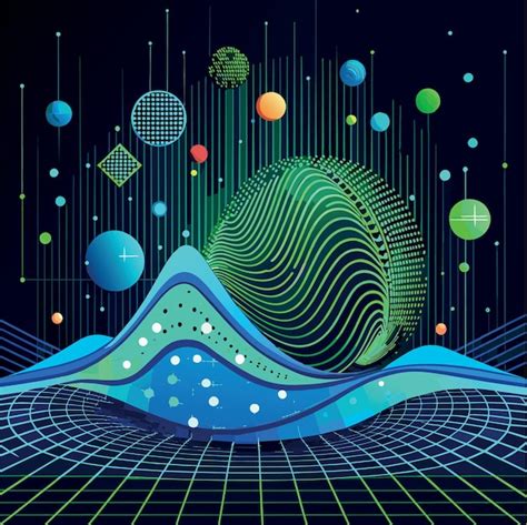 Premium Vector Vector Abstract Technology Background Wavy Dot