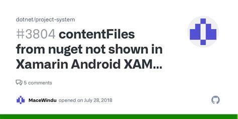 ContentFiles From Nuget Not Shown In Xamarin Android XAML App Project Issue Dotnet