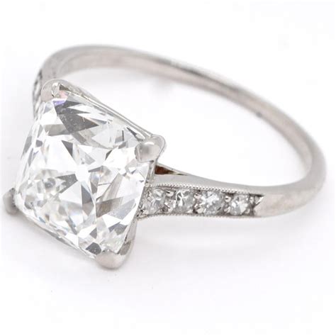 Art Deco Cartier Gia 402 Carat Old Mine Cut Diamond Platinum Ring At