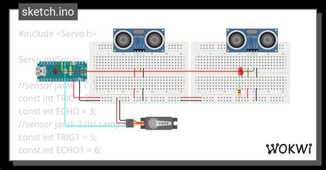 Tong Sampah Otomatis Wokwi Esp32 Stm32 Arduino Simulator