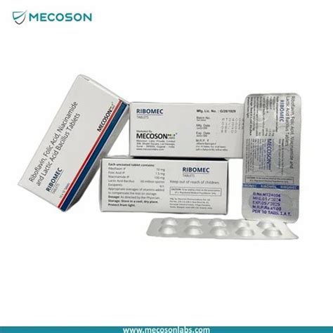 Riboflavin 10mg Folic Acid 15mg Niacinamide 100mg Lactic Acid