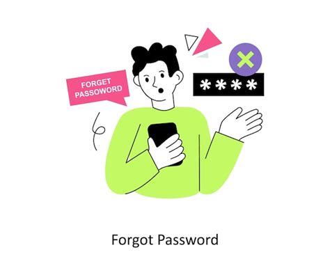 Premium Vector Forgot Password Flat Style Design Vector Illustration