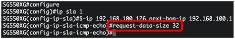 Configure IP SLA Tracking For IPv Static Routes On An SG XG Switch Through The CLI Cisco