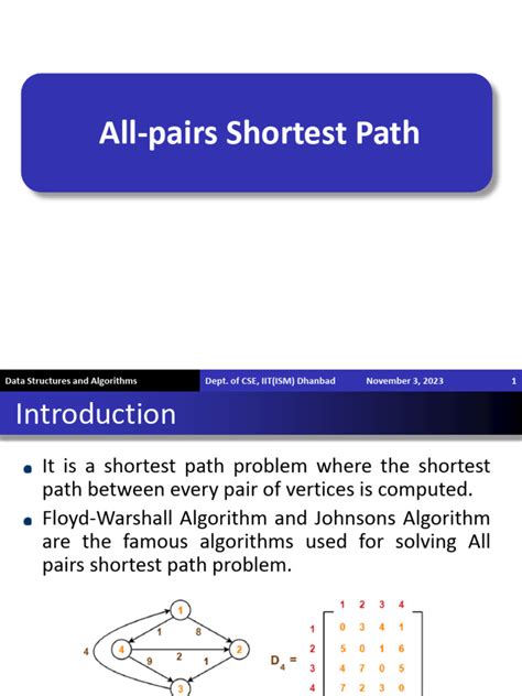 All Pairs Shortest Path Pdf Dynamic Programming Mathematical Analysis